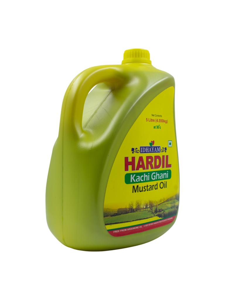 HARDIL Kachi Ghani Mustard Oil - Can 5L - IDHAYAM